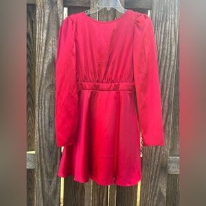 SHEIN | Dresses | Red Chain Detail Backless Satin Dress | Poshmark